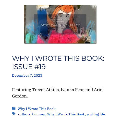 Why I Wrote This Book – Emma Sharpe's Adventures